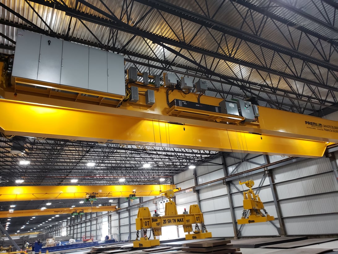 Magnet overhead cranes manufactured in Quebec Premium Industrial Group